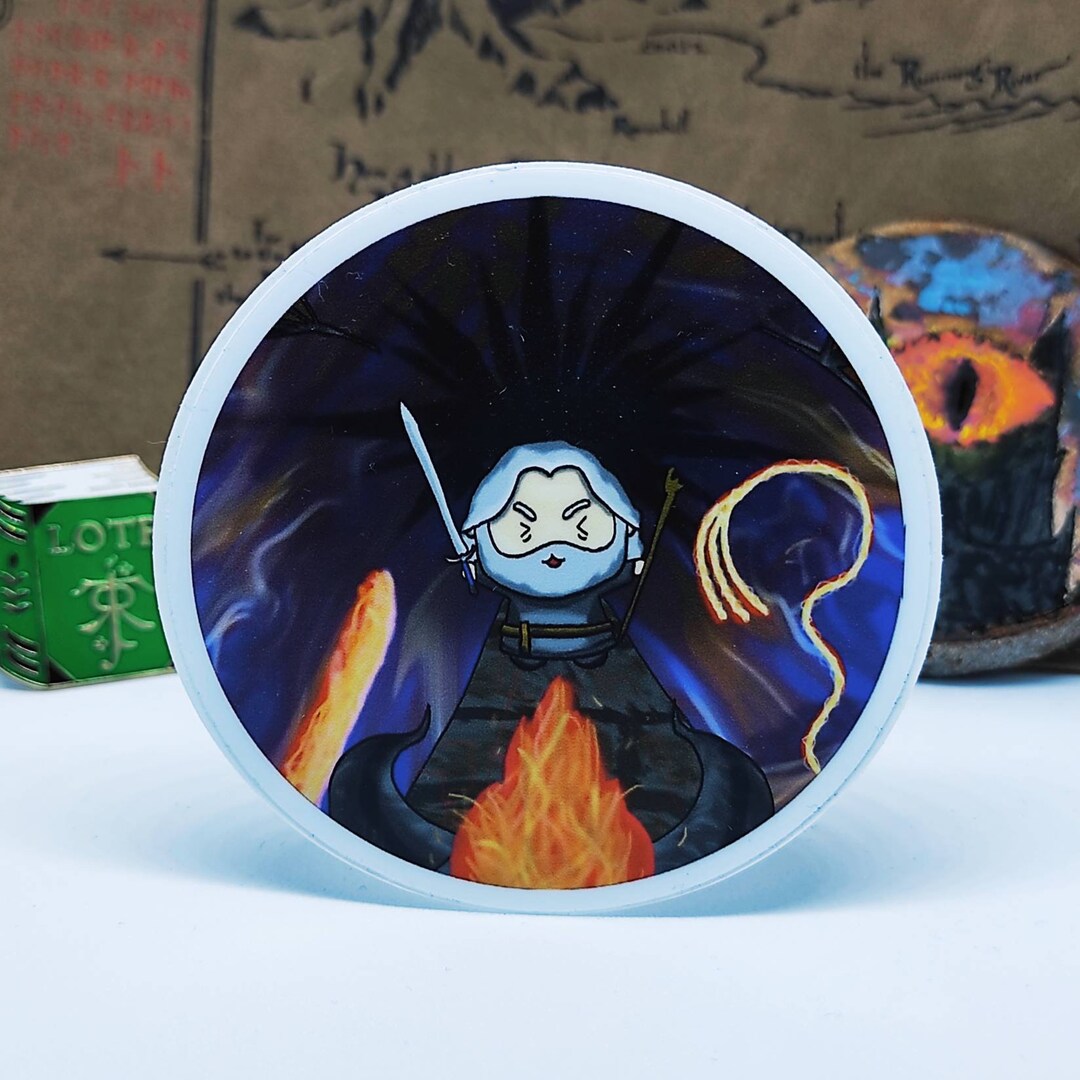 Sticker Cute Gandalf Versus Balrog - Etsy