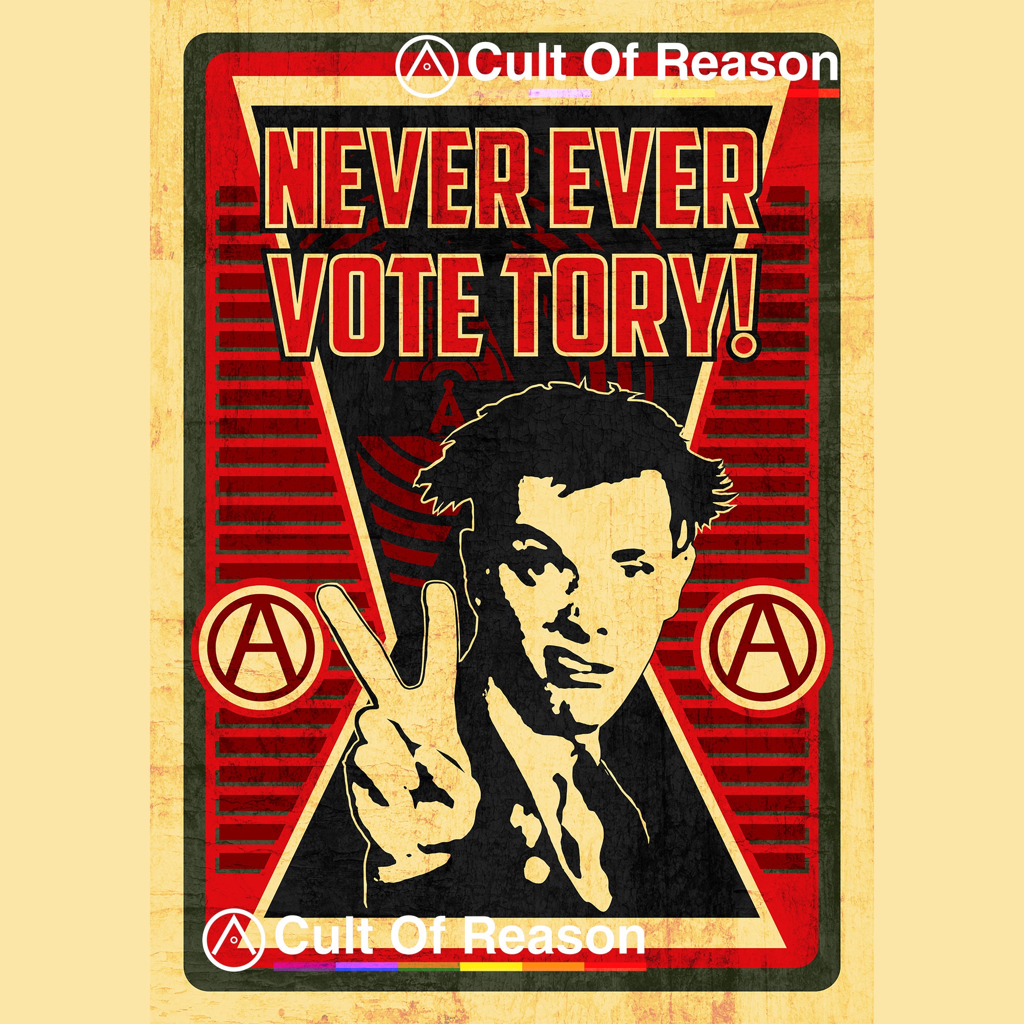 Never Ever Vote Tory. Poster Featuring Rik From the Young - Etsy UK