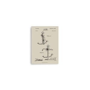 Vintage Ship’s Anchor Patent Nautical Poster Print - Etsy