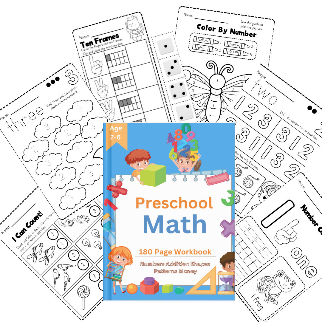 Preschool Math Worksheet for Kids 180 Pages - Etsy