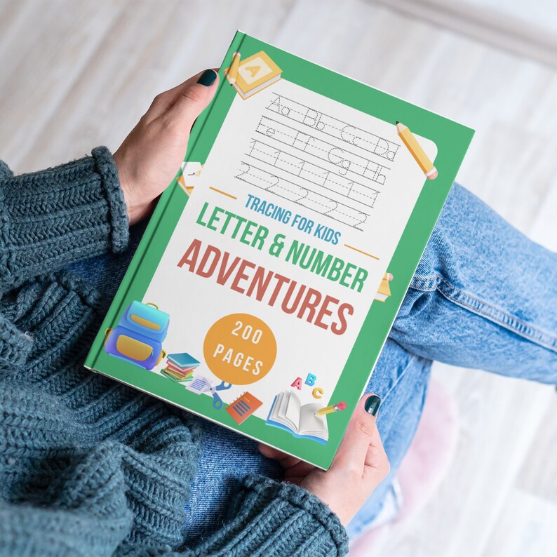 Letter & Number Adventures: Tracing for Kids I Preschool Worksheet 200 ...