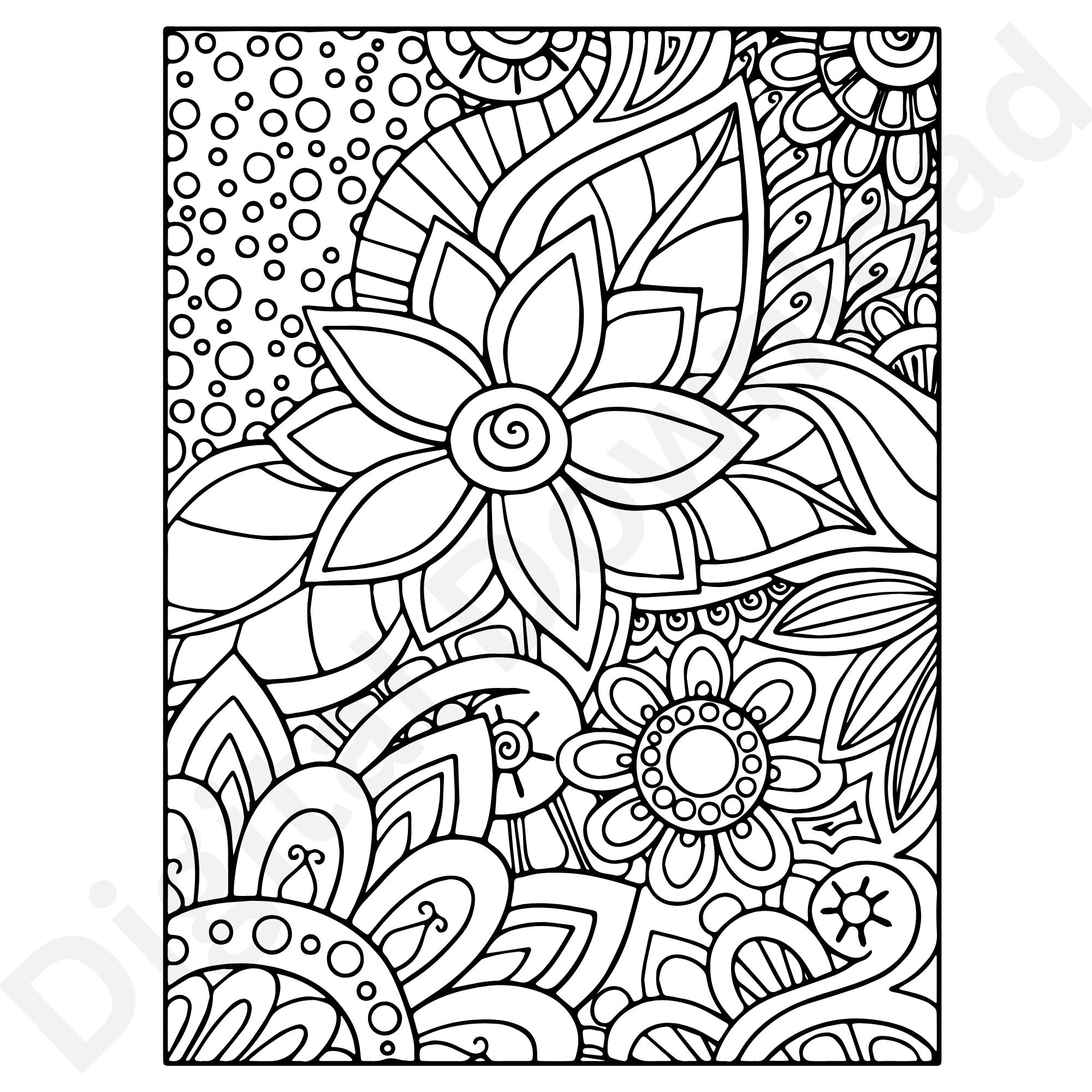 50 Easy Mandala Coloring Pages: Beginner-friendly Designs (PDF Download ...