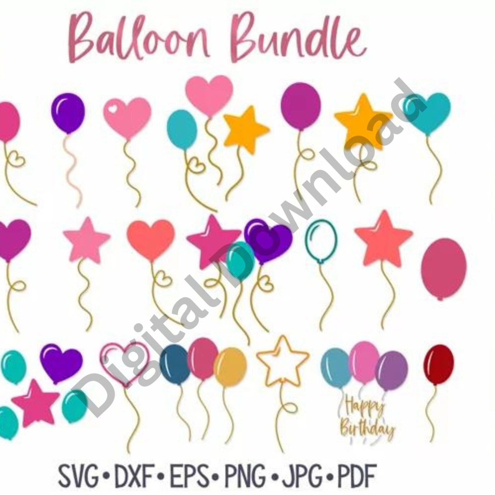 20 Printable Baloon Svg baloon Svg Png Bundleeach Svg - Etsy