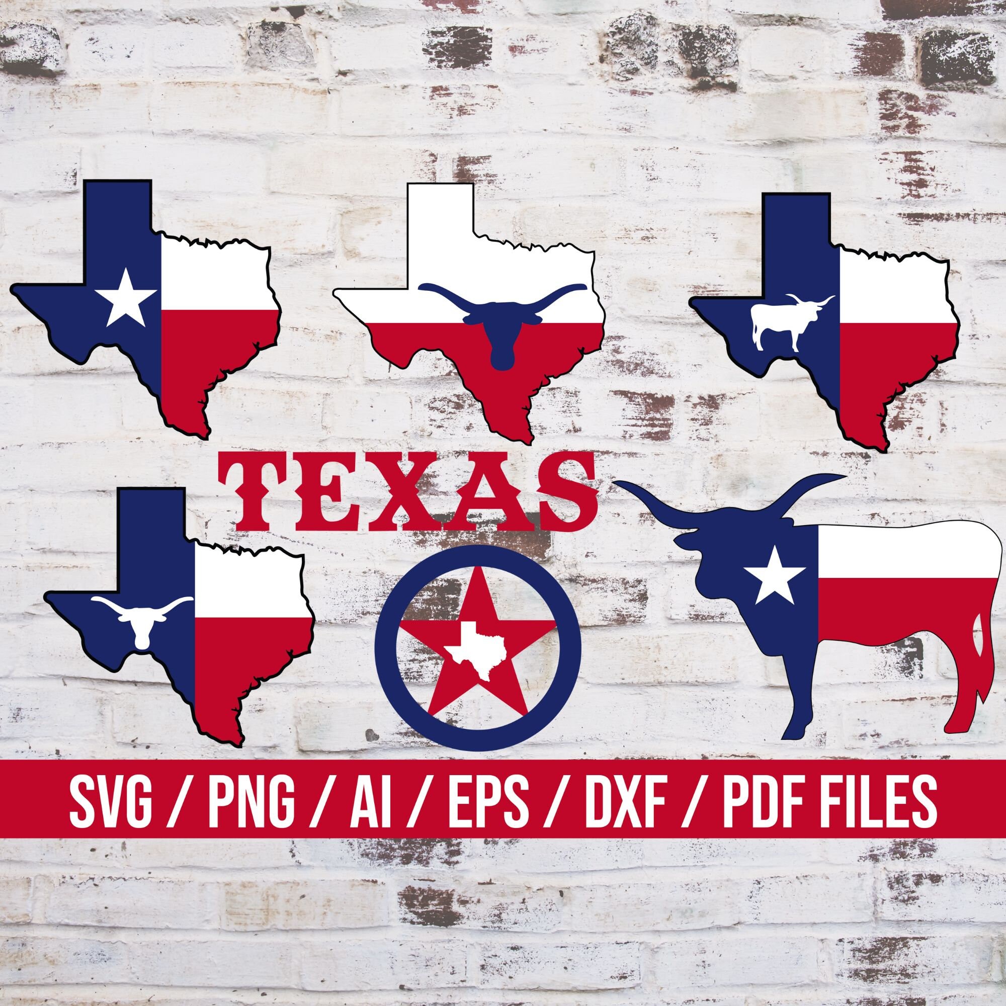 Texas Pride SVG Bundle: T-shirt, Mug & Poster Design (digital Download ...