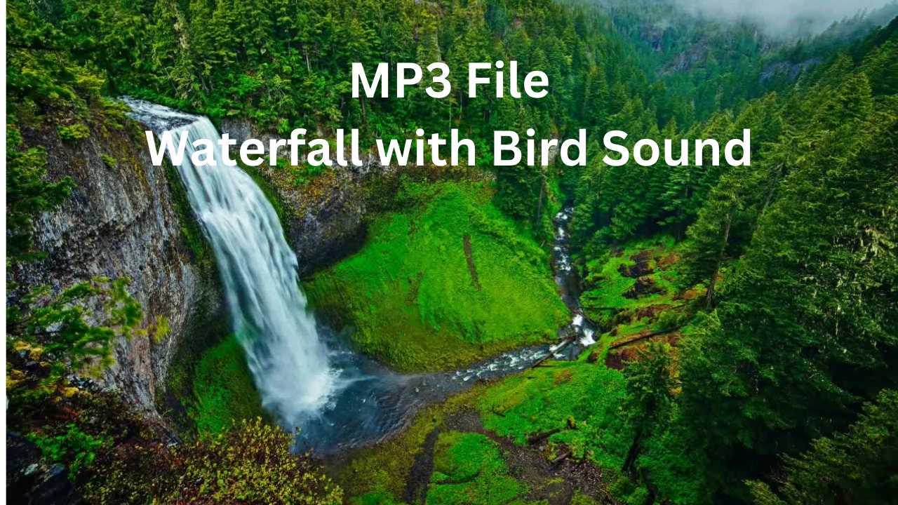 MP3 File, Waterfall With Birds Sound, 15.07 Minutes Long, Digital ...