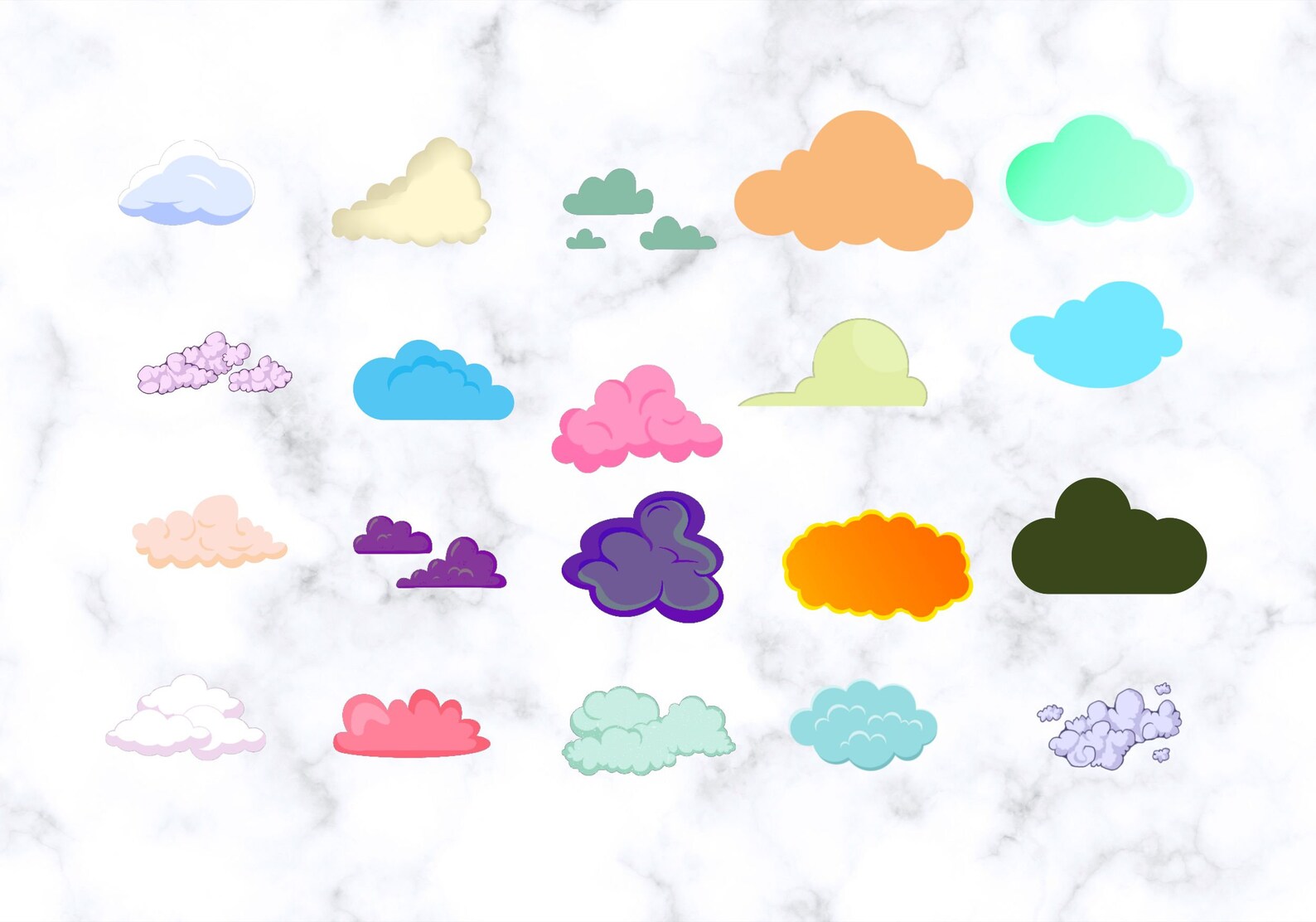 Clouds Svg File, Clouds Clipart,cloud Vector, Cloud Bundle Svg,cloud ...