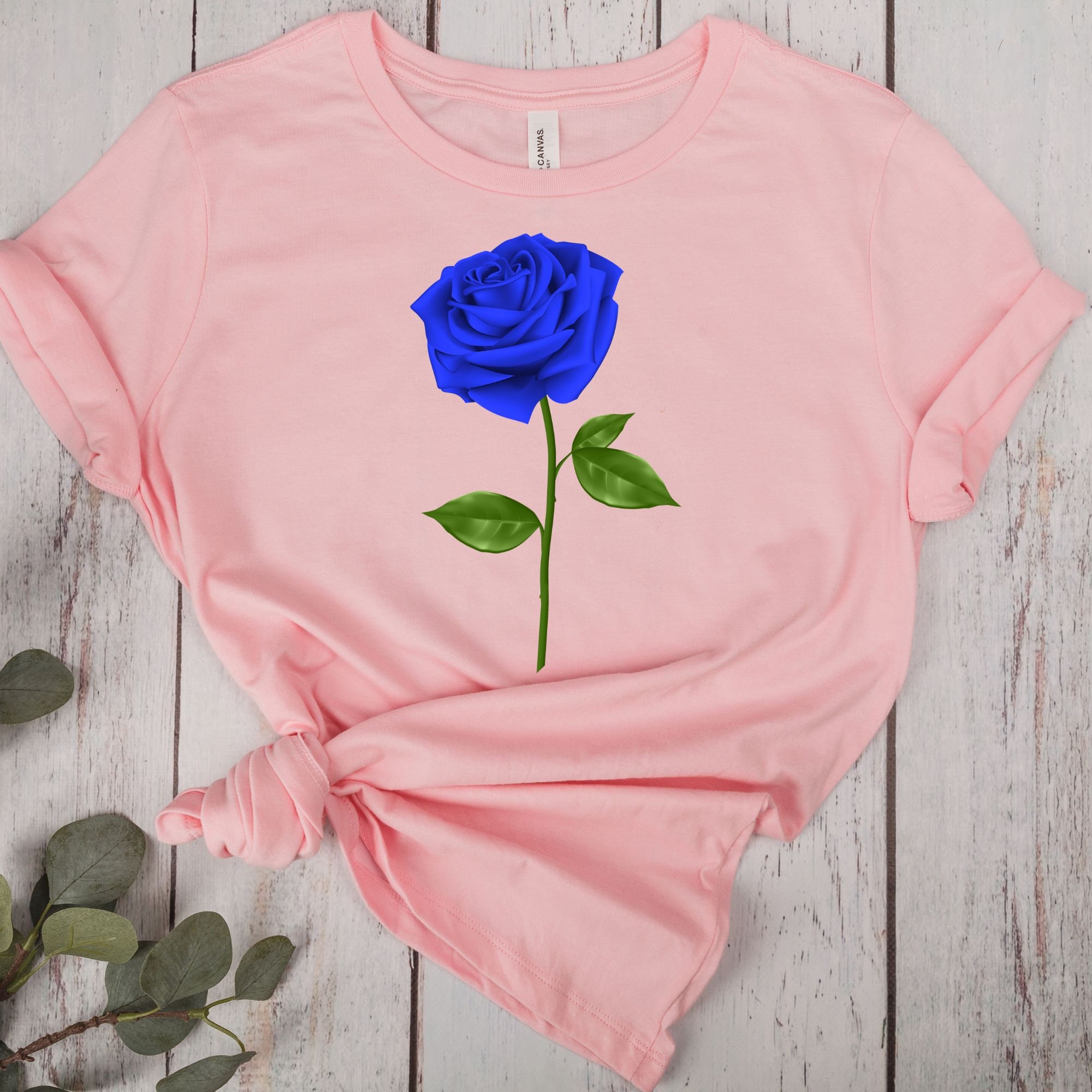 Blue Rose With Stem JPG PNG Svgdigital Download Hd High - Etsy