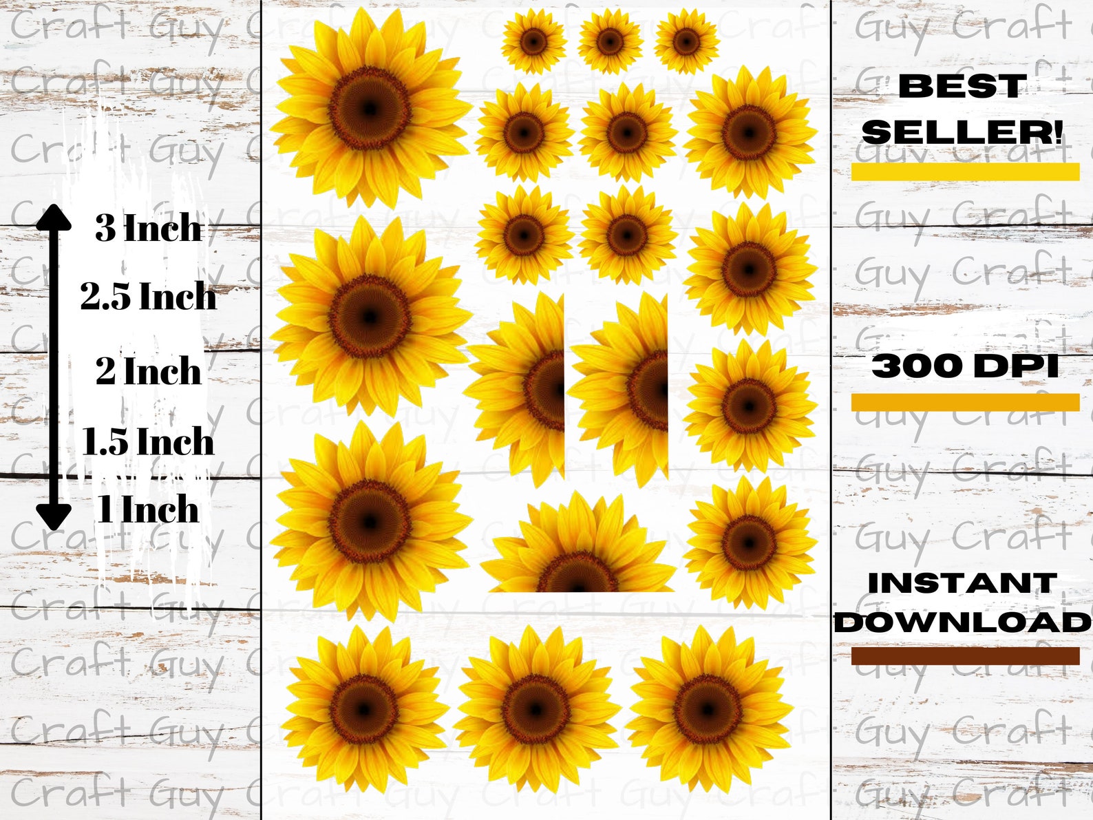 Sunflower Waterslide Image PNG SVG Tumbler Waterslide - Etsy