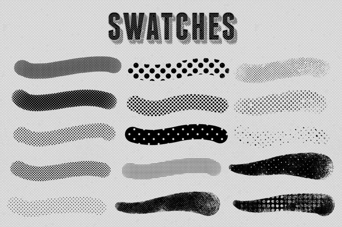 Procreate Halftone Brushes - Etsy