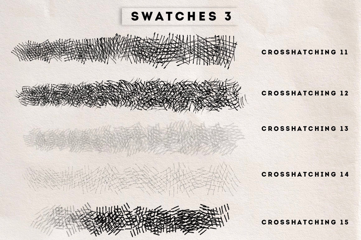Procreate Crosshatching Brushes - Etsy