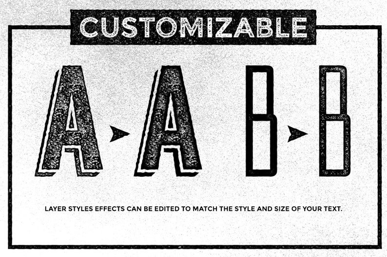 Photoshop Ink Stamp Layer Styles - Etsy