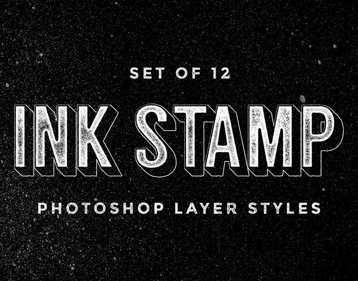 Photoshop Ink Stamp Layer Styles - Etsy