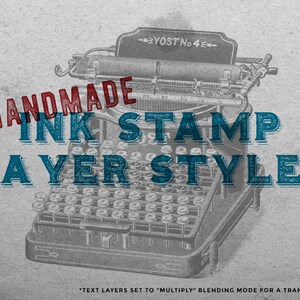 Photoshop Ink Stamp Layer Styles - Etsy