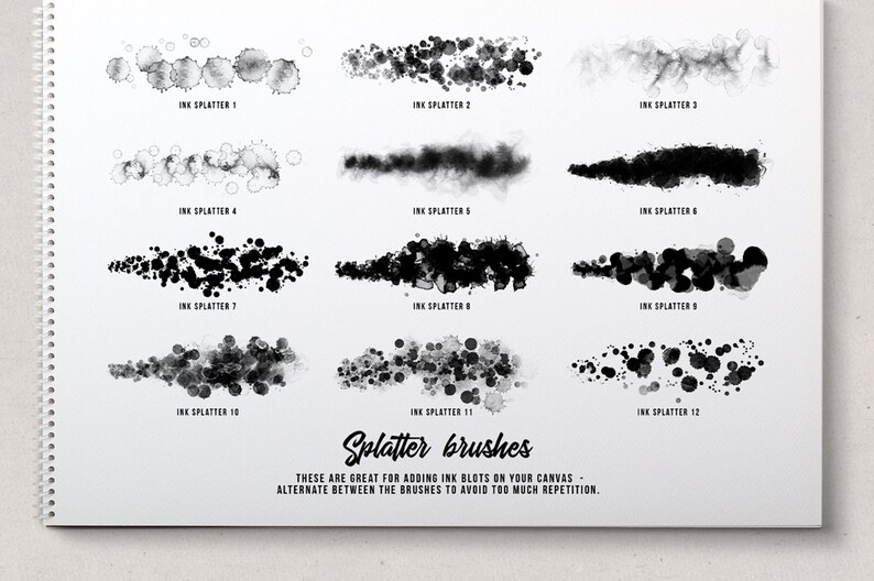 Ink Splatter Volume 2 Procreate Brushes | Etsy