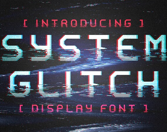 System Glitch Display Font | Etsy