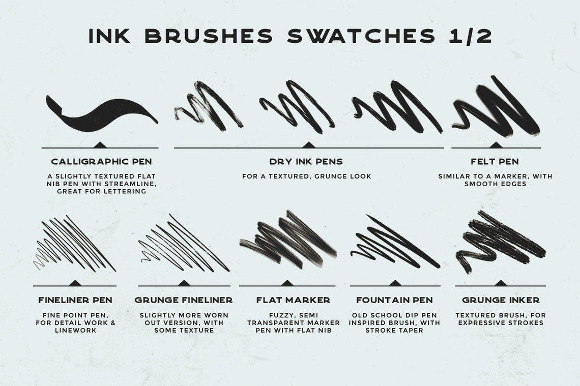 Procreate Inking Brushes | Etsy