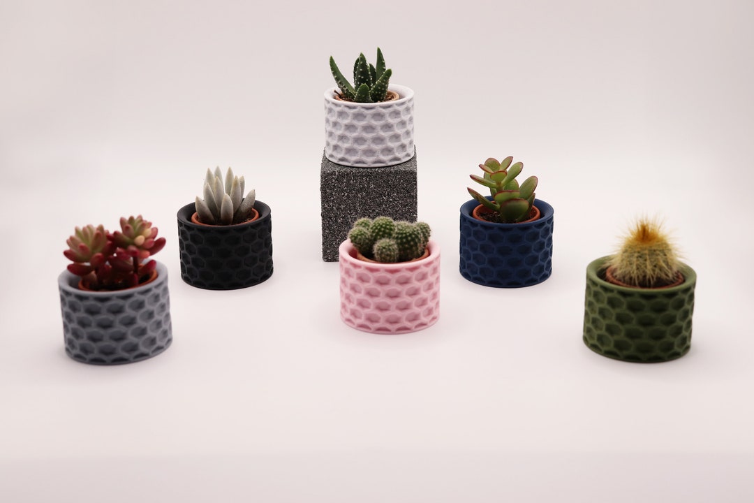3D Printed Planter "hexa Mesh" | Modern Design - Etsy