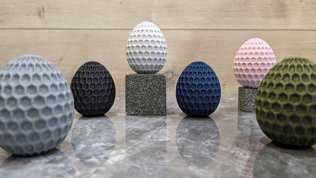 3D Printed Easter Egg "hexa Mesh" | Modern Design | Easter Eggs - Etsy