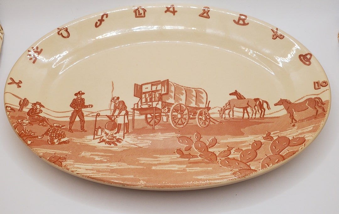 Wallace China Chuck Wagon Platter - Etsy