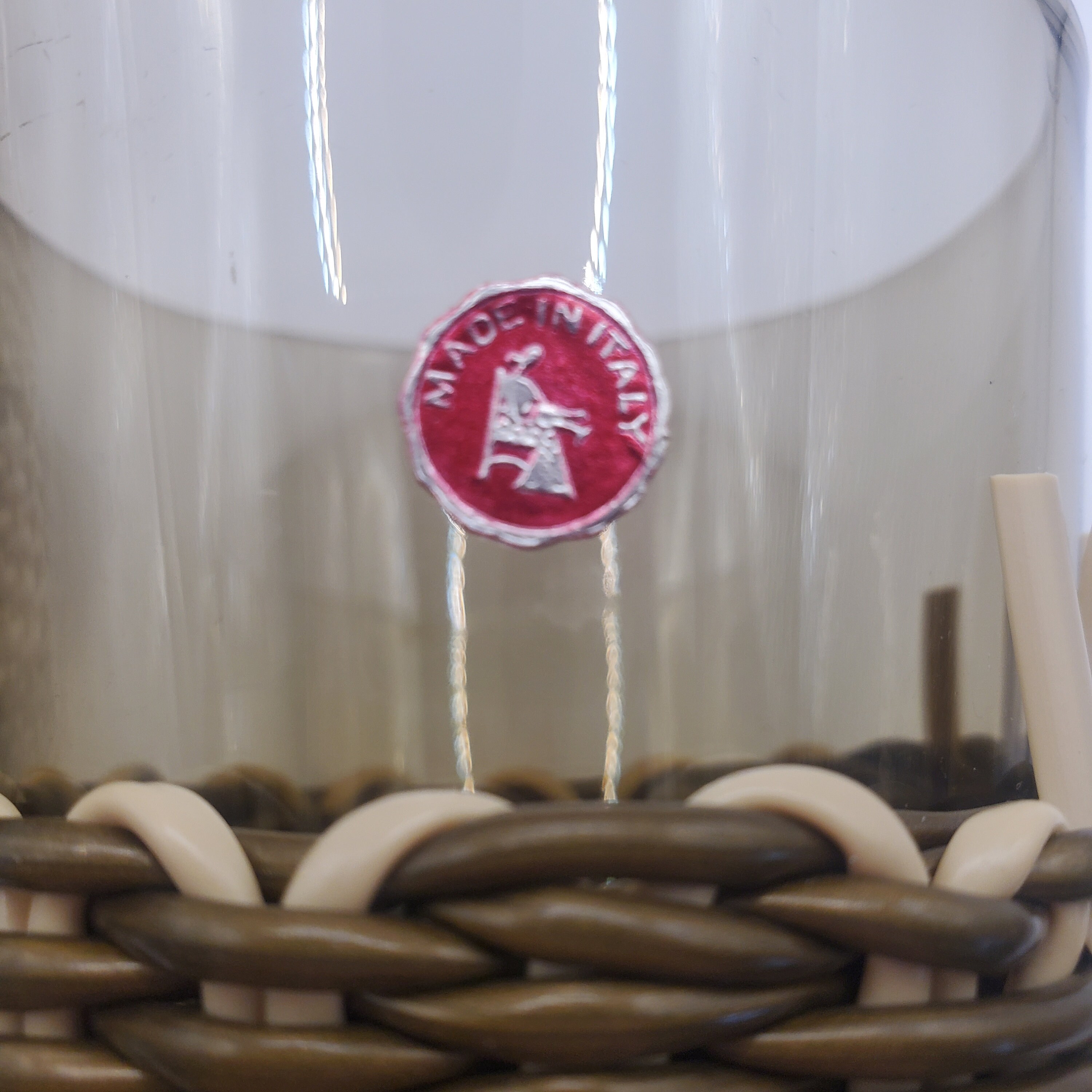 4 Vintage Brown 10 Oz. Drinking Glasses With Hand Made Wicker Sleeves ...