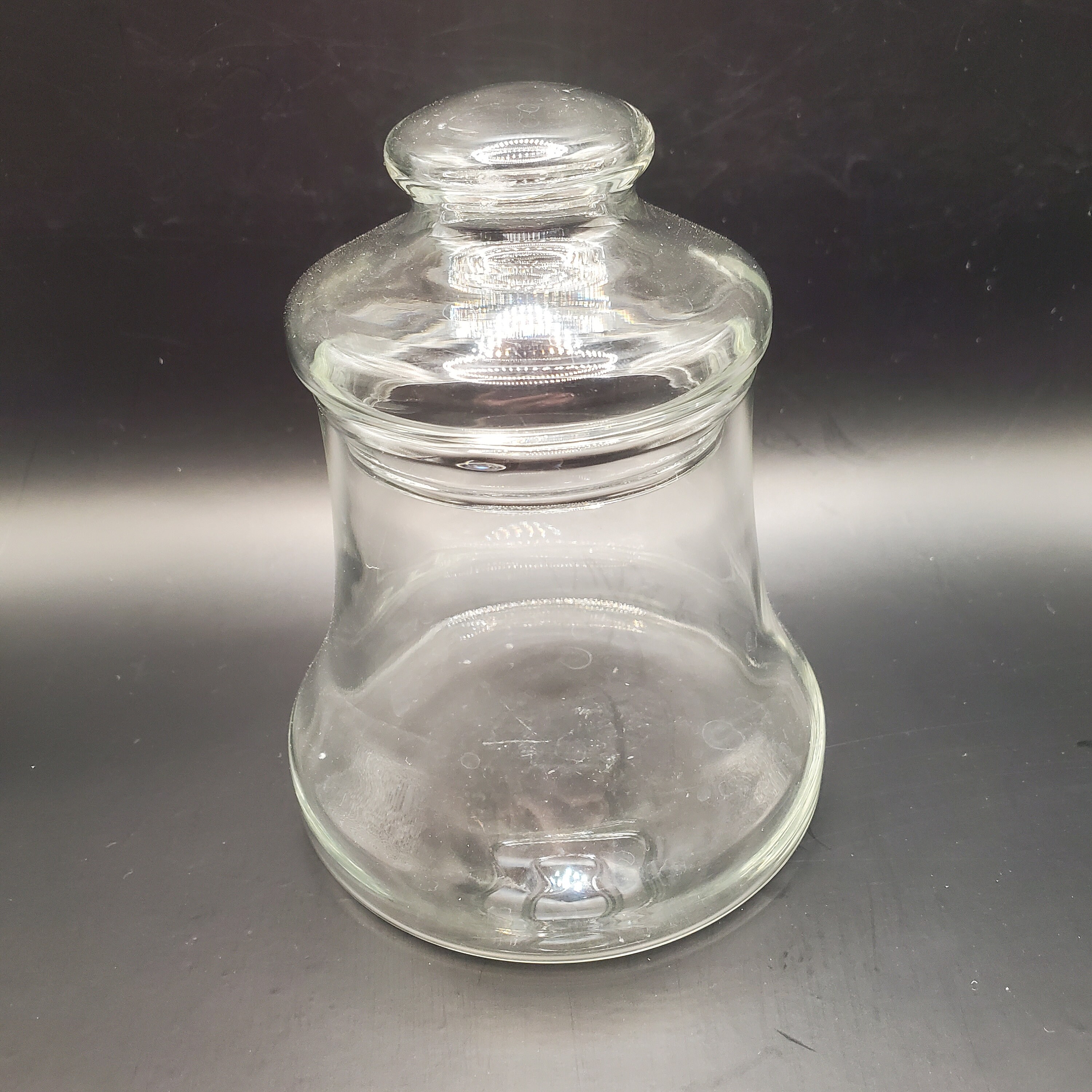 Glass Bell Shaped Lidded Jar - Etsy