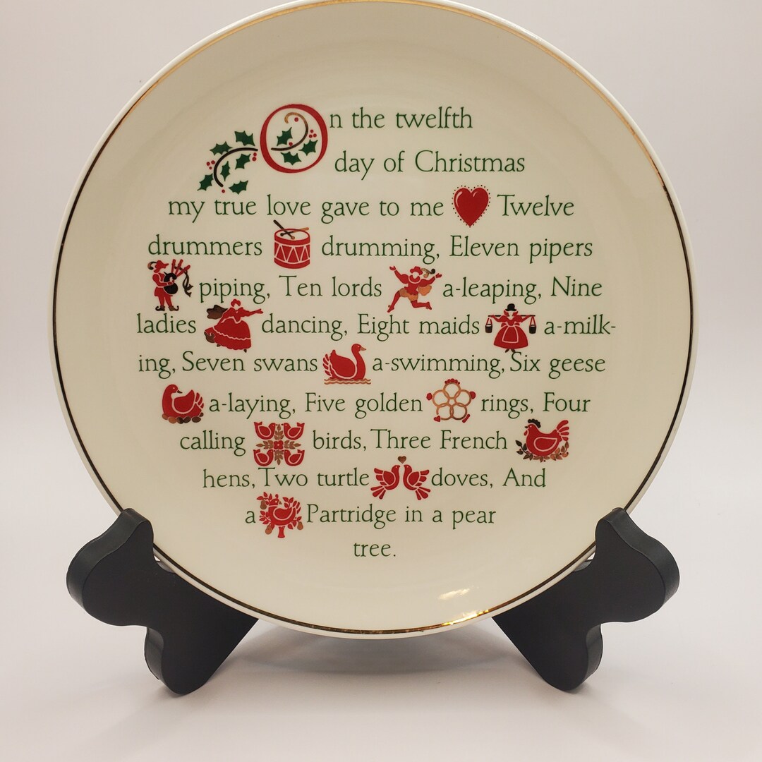 12 Days of Christmas Decorative 7 Plate by Crowning Touch - Etsy