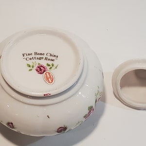 Fine Bone China Cottage Rose Jar - Etsy