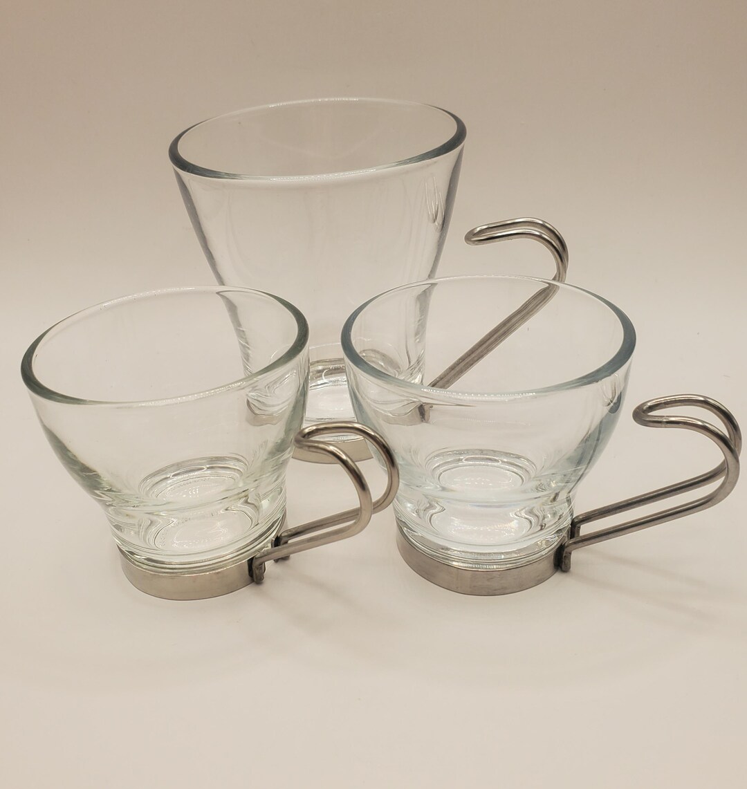 Vintage Italian Espresso Mugs: Vitrosax Large Mug, Bormioli Rocco Small ...