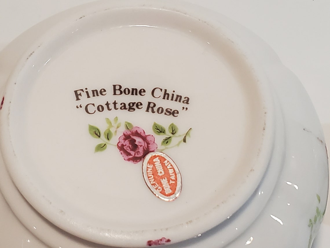 Fine Bone China Cottage Rose Jar - Etsy