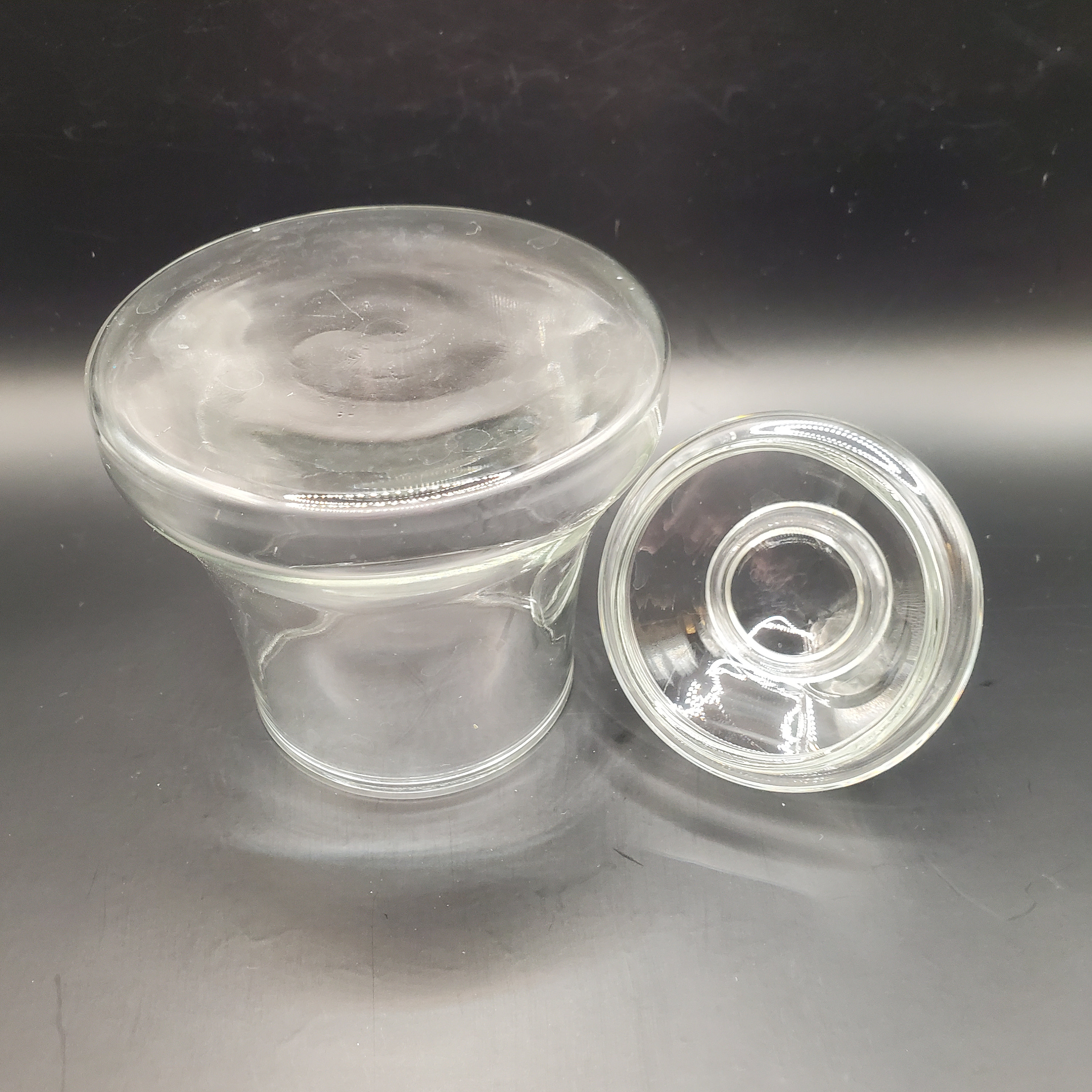 Glass Bell Shaped Lidded Jar - Etsy