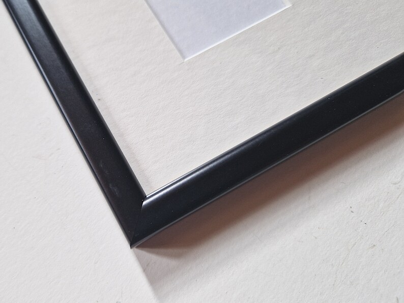 Black Passport Photo Frame for 2 Images. Solid Wood Smooth Painted ...