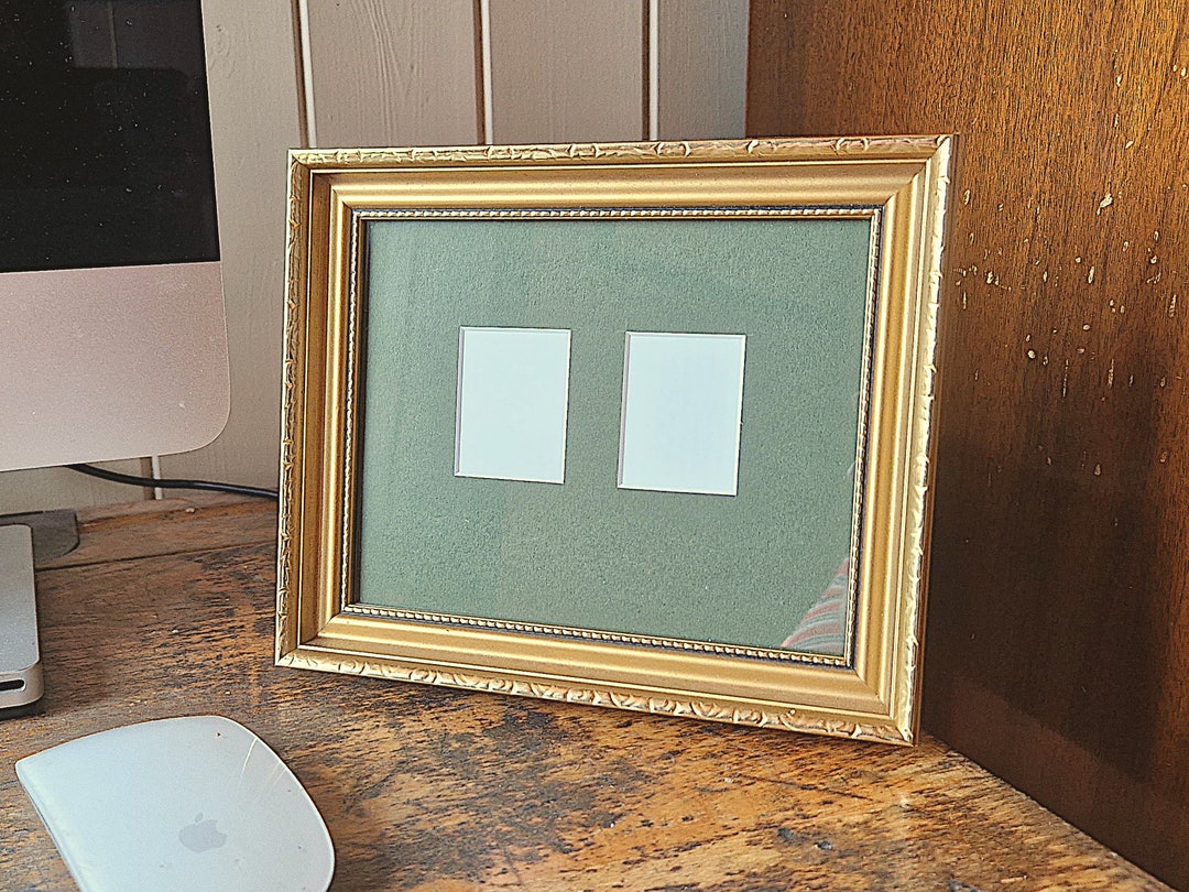 Gold Passport Photo Frame for 2 Images. Giilded Solid Wood Moulding ...