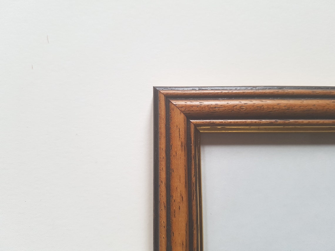 Pair of Traditional A6 Photo Frames. Solid Wood in a Warm Tone | Etsy UK