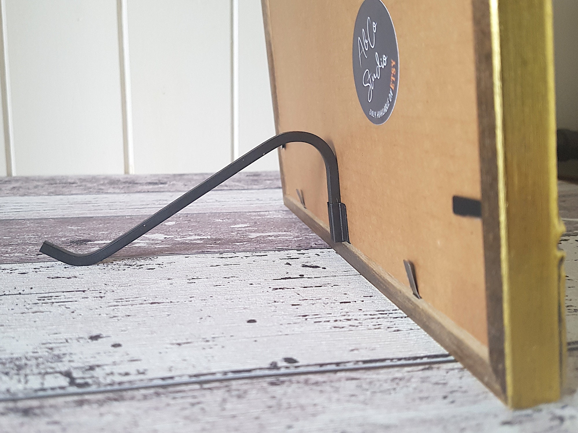 Large Square Wire Frame Stand, With Clip on Socket. Elegant Curl up and ...