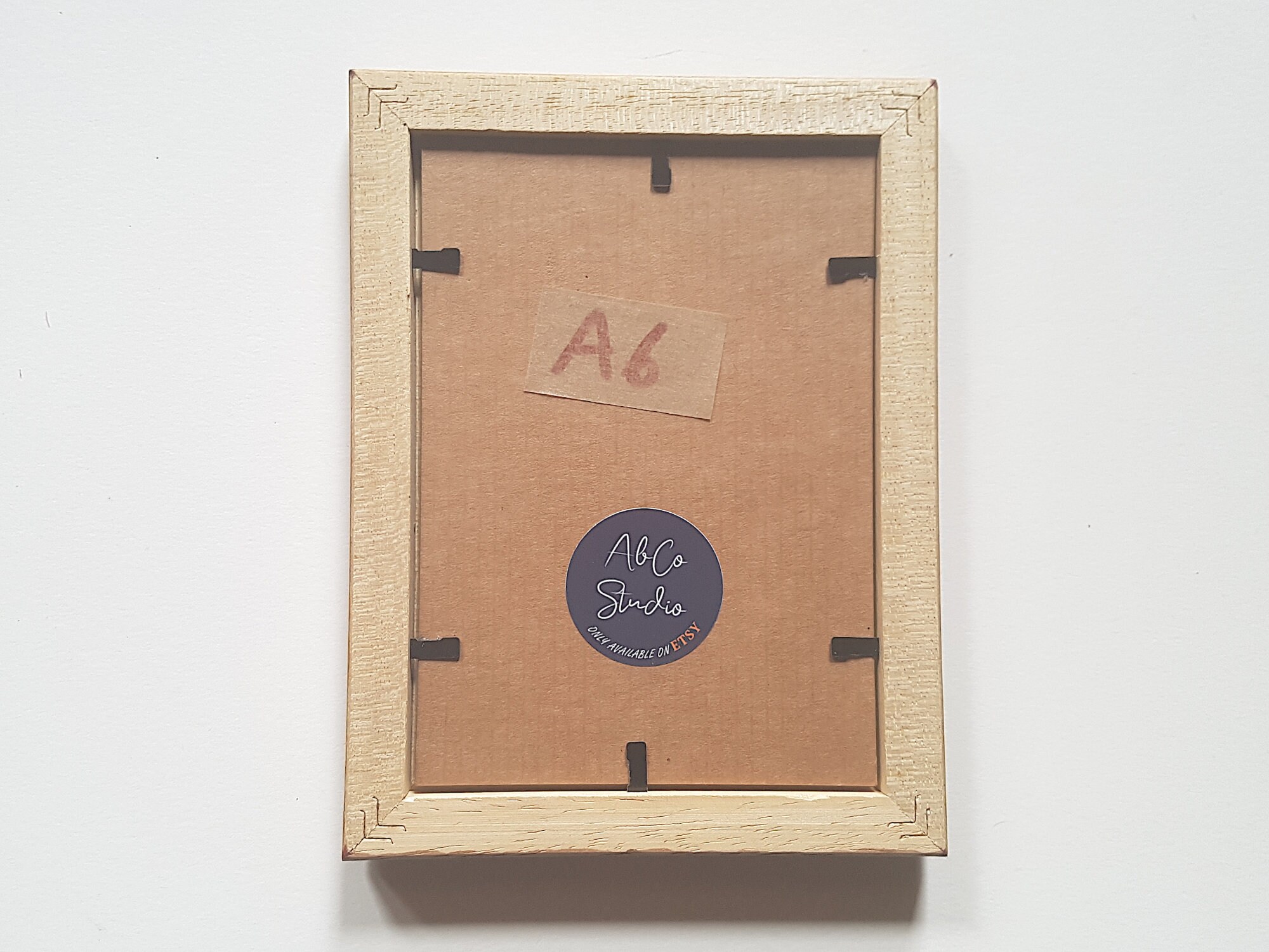 Pair of Traditional A6 Photo Frames. Solid Wood in a Warm Tone | Etsy UK