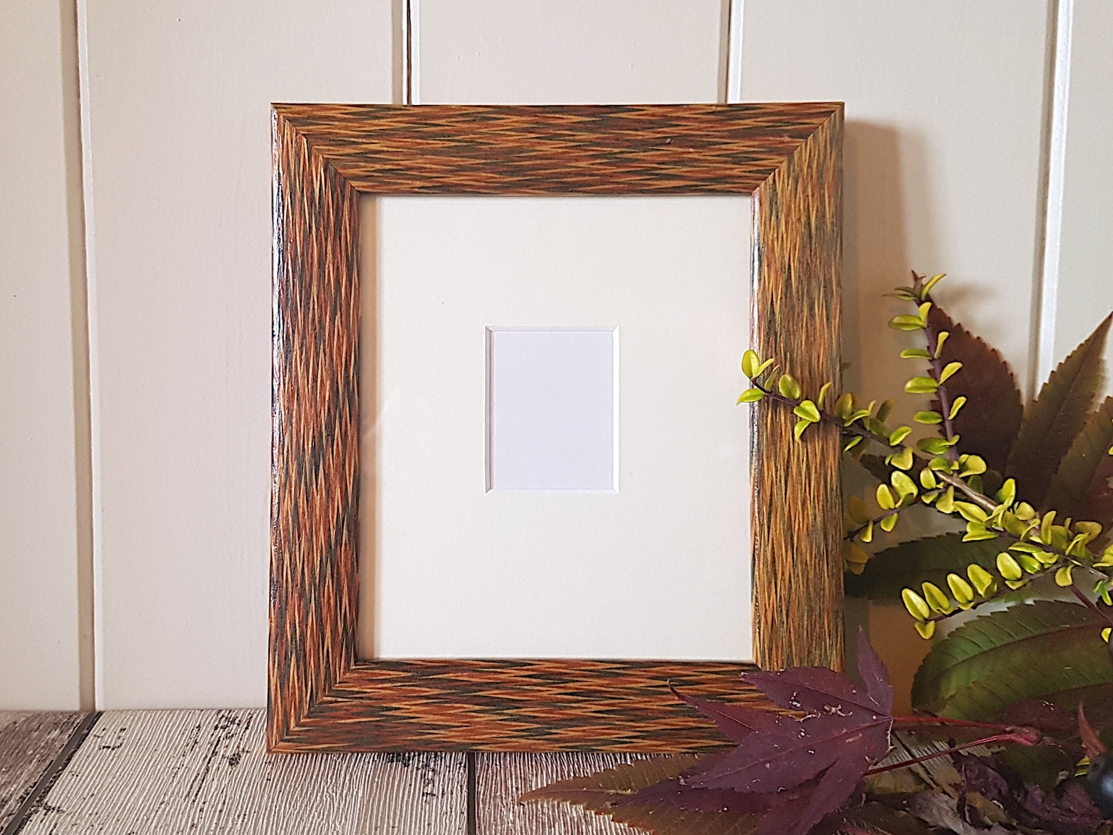 Passport Photo Frame. 70s Vintage Solid Wood Frame Red Green - Etsy UK