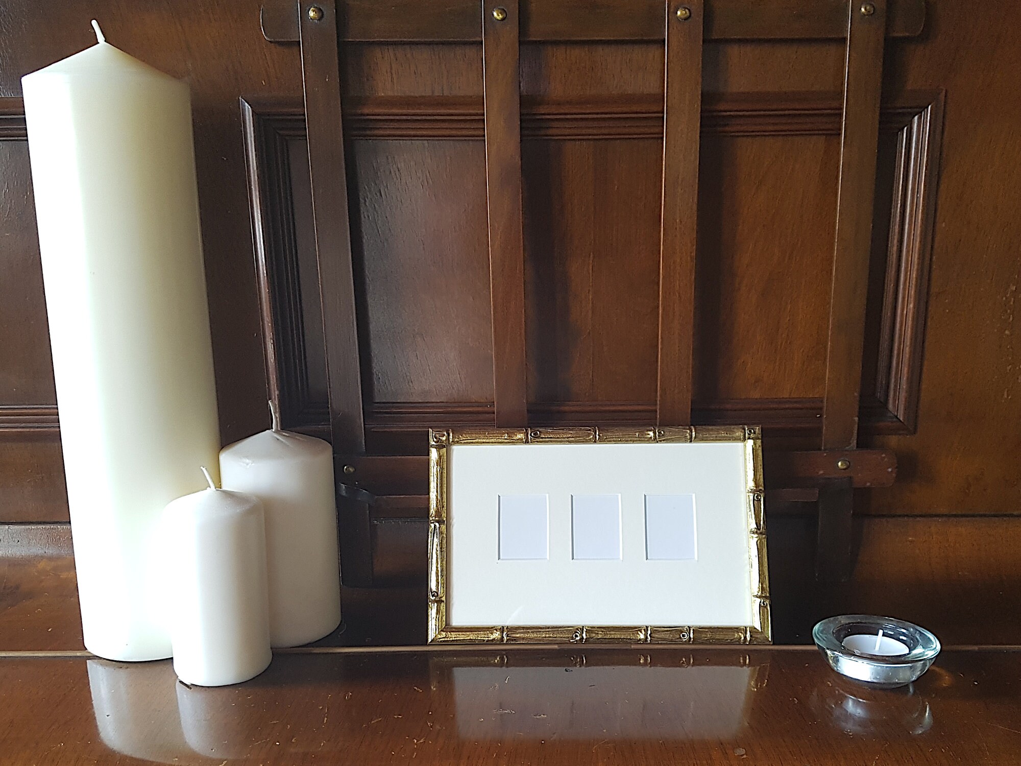 Gold Bamboo Passport Photo Frame for 3 Images. Solid Wood - Etsy