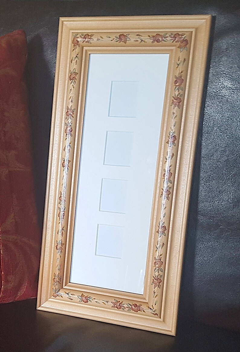 Painted Passport Photo Frame for 4 Photos. Solid Spruce With Delicate ...