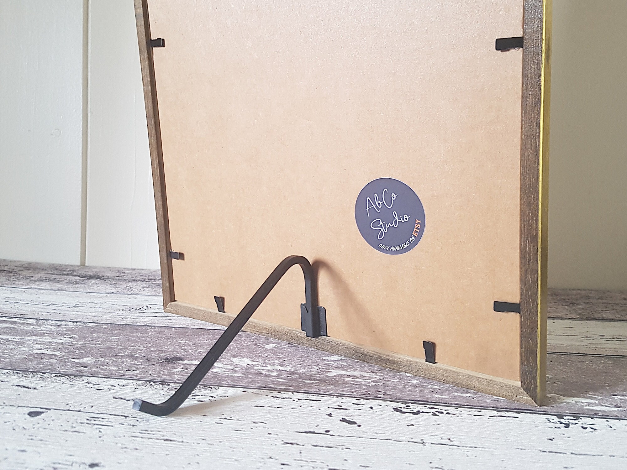 Large Square Wire Frame Stand, With Clip on Socket. Elegant Curl up and ...