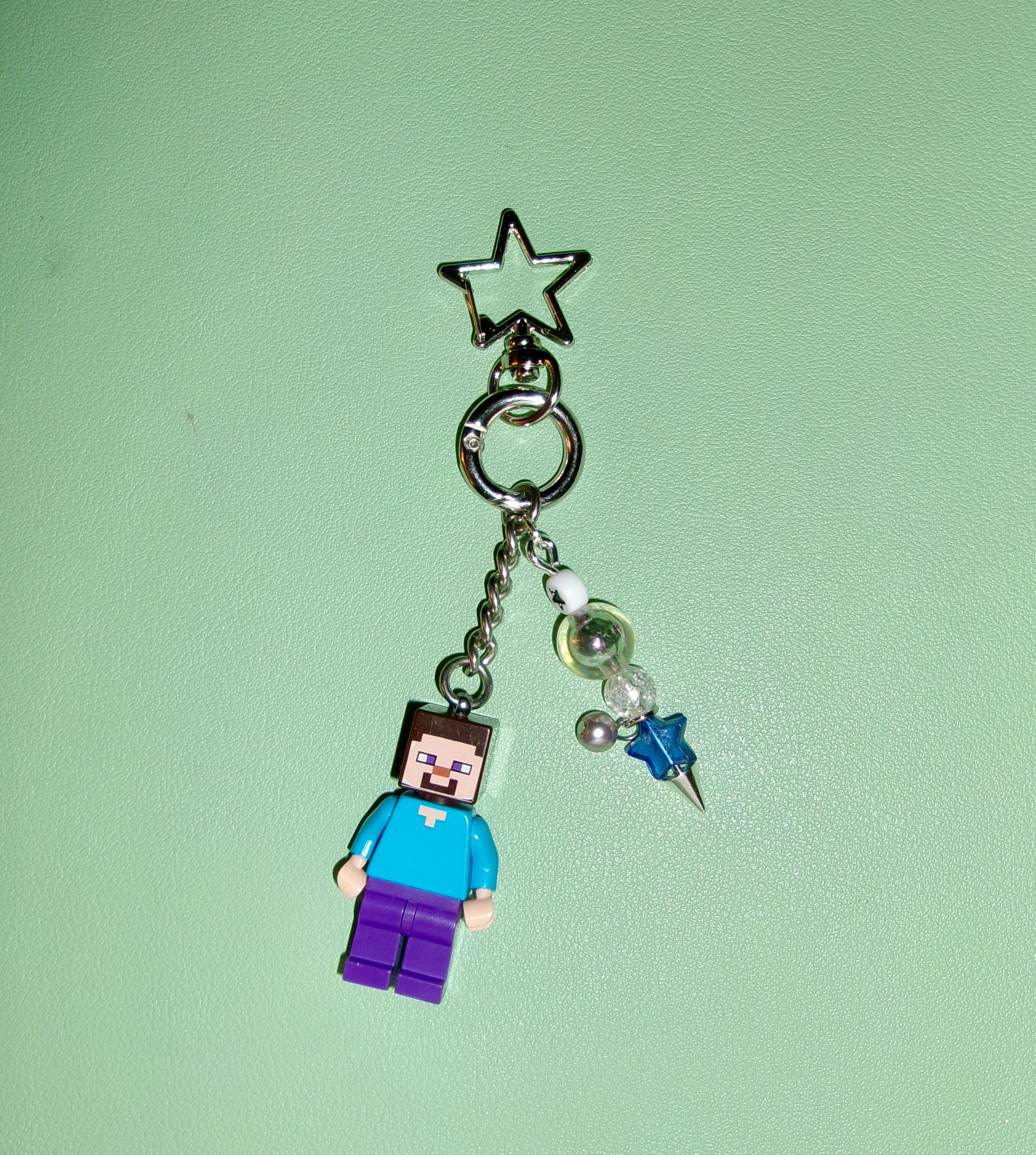 Lego Minecraft Steve Keychain 1 of 1 - Etsy