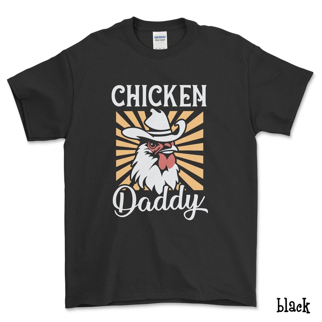 Retro Chicken Daddy Shirt, Rooster With Hat, Gift Idea for Dad Farmer ...