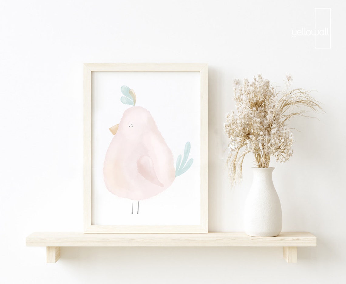 Cute Birds Set Cartoon Birds Posters Set Bright Colors | Etsy