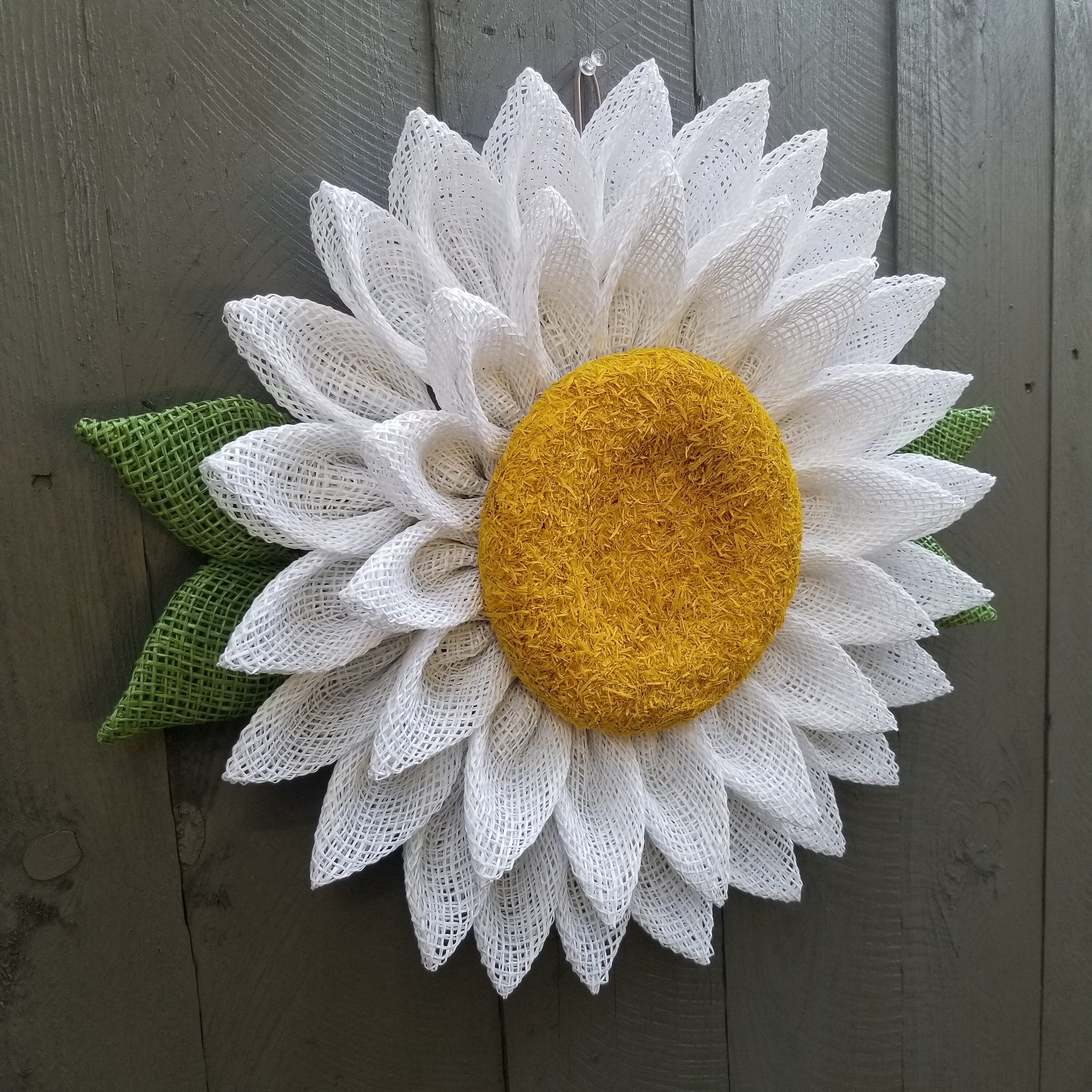 Daisy Wreath, Daisy Flower Wreath, Daisy Decor, Sunflower Wreath, Front ...