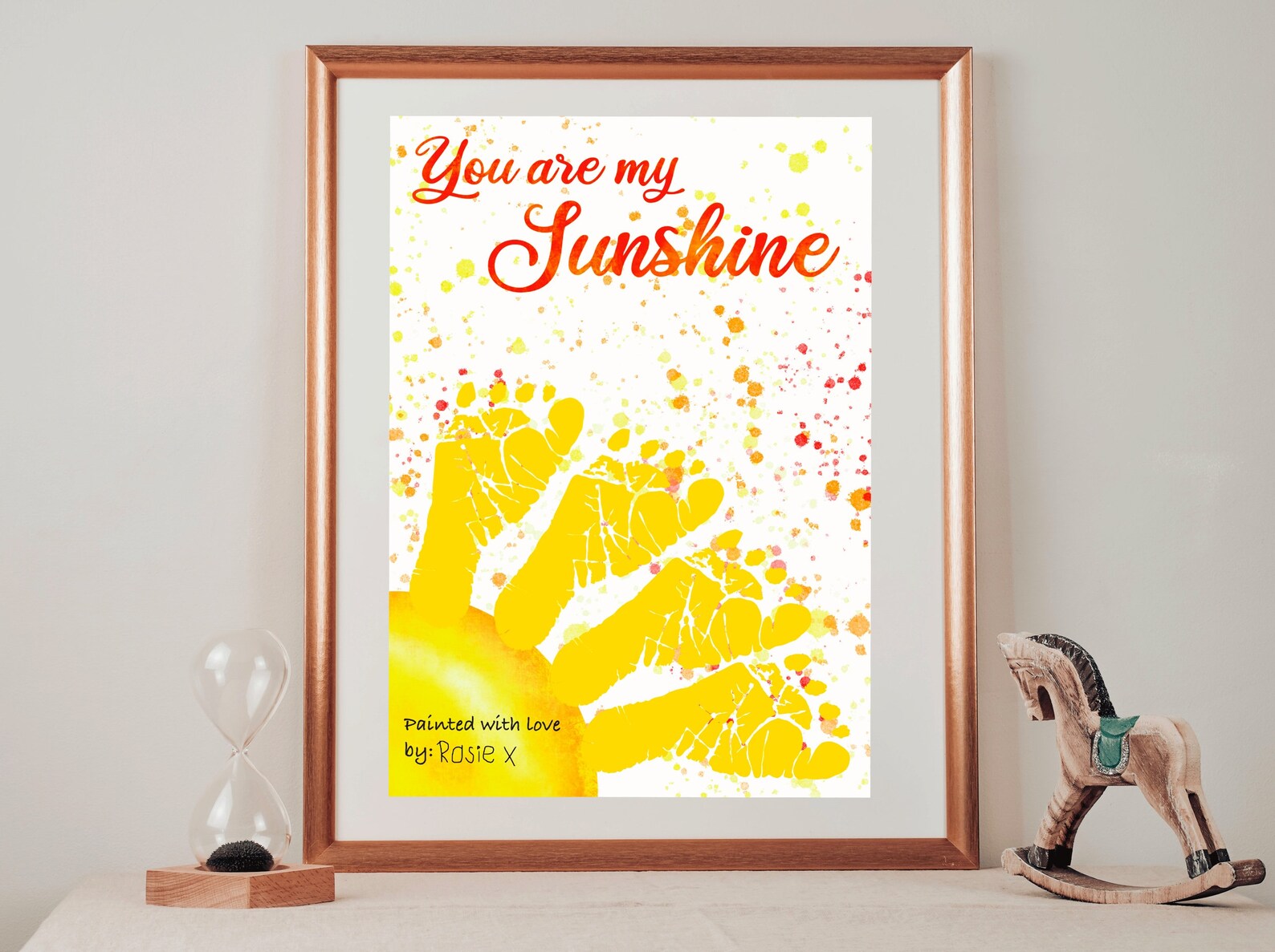 Sunshine Footprint Art, Father’s Day Keepsake, Baby Keepsake, Mummy ...