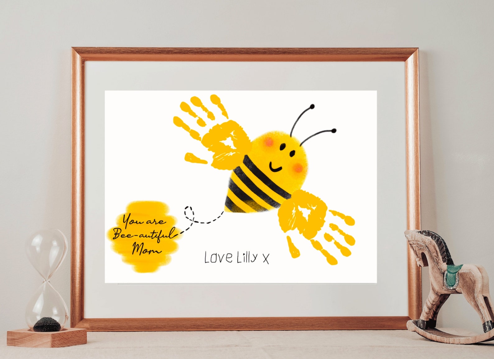 Mother’s Day Handprint Bee Art, Mom Birthday Handprint Digital Download ...