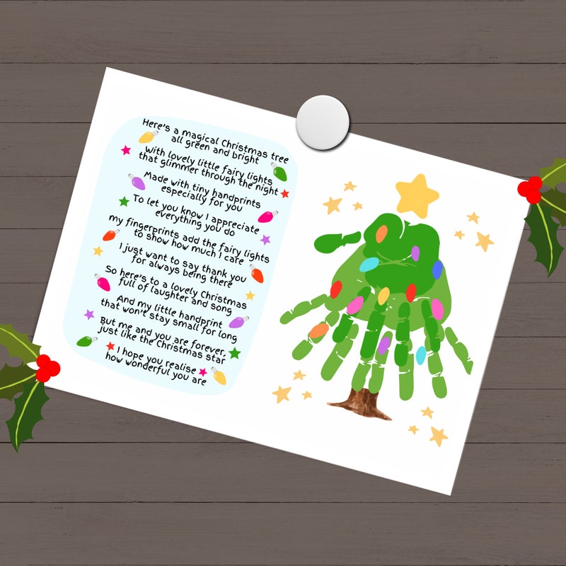 Christmas Tree Handprint Poem - Etsy