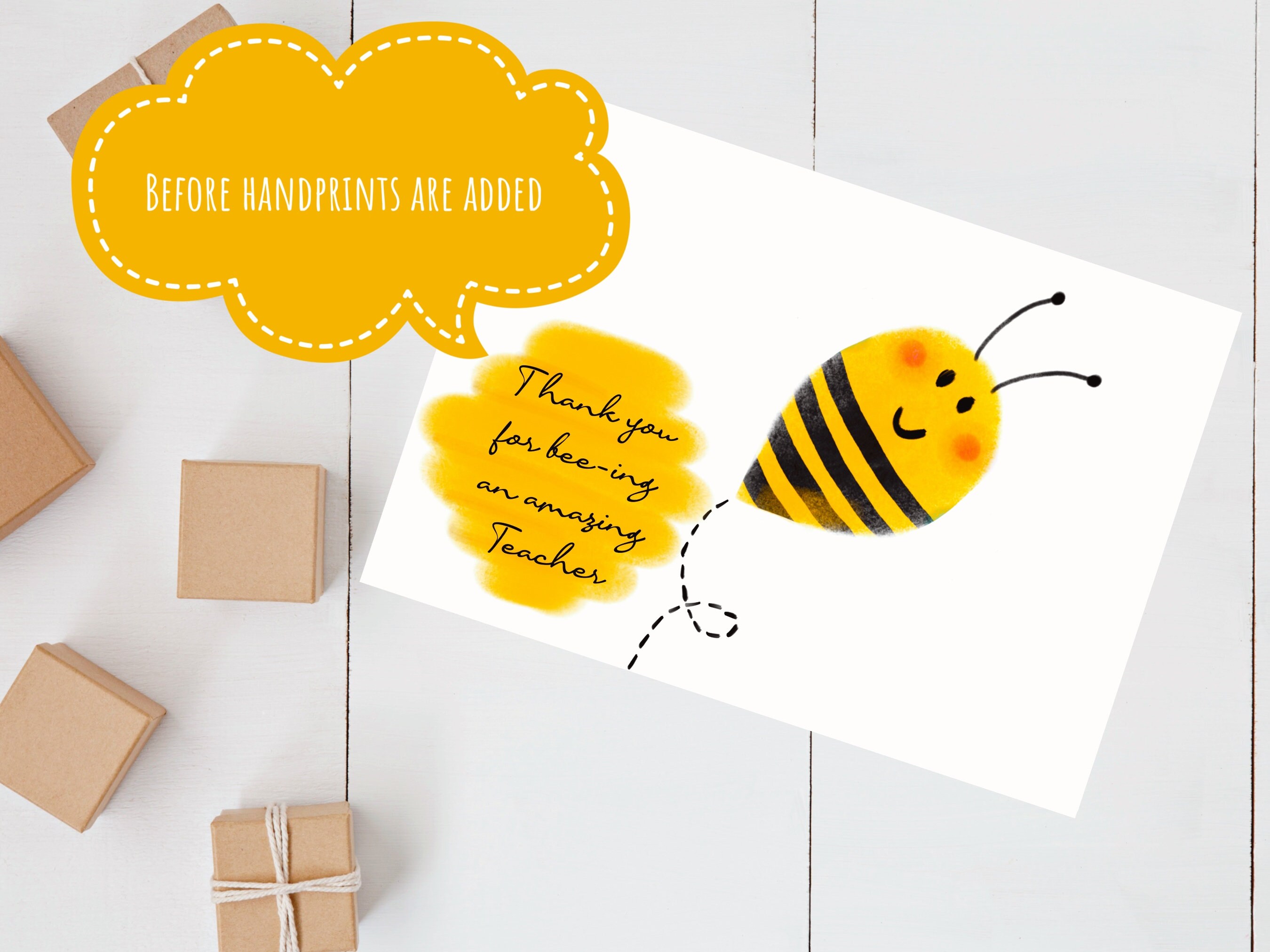 Thank You Teacher Gift, Handprint Art Teacher, End of Year Keepsake ...