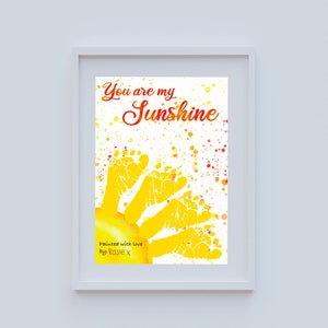 Sunshine Footprint Art, Father’s Day Keepsake, Baby Keepsake, Mummy ...