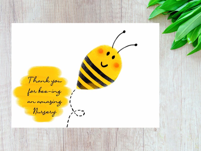 Bee Handprint Art: Teacher Thank You Gift (digital Download) - Etsy