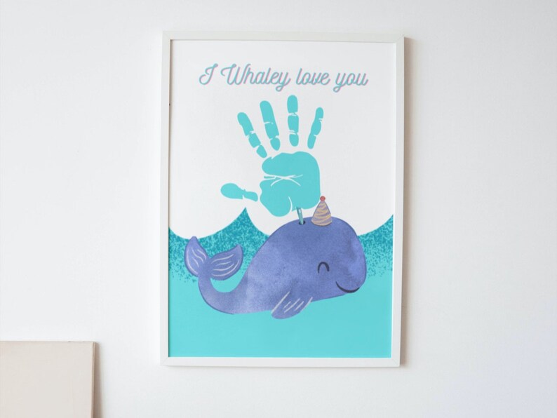 Whale Handprint, Summer Handprint Art, Under the Sea Kids Craft, Gift ...